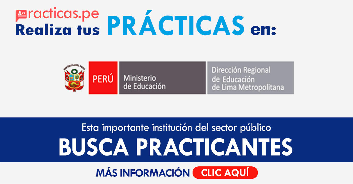 DRE Lima Metropolitana PRACTICAS 2025 - Convocatorias PreProfesionales ... DRE Lima Metropolitana PRACTICAS 2025 - Convocatorias PreProfesionales ...